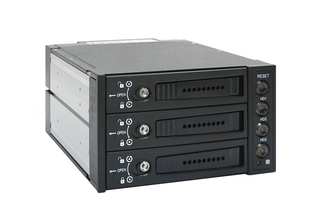 Sunnytek ST-2131 SATA / SAS Backplane für 3 x HDD / schwarz