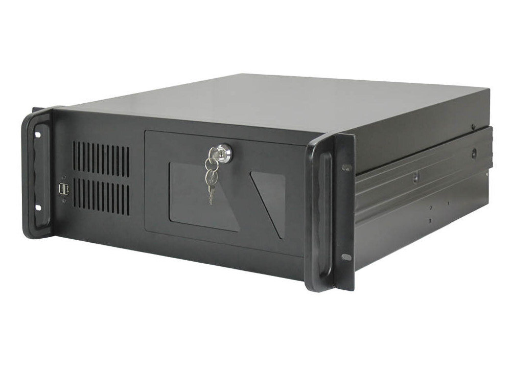 19-inch ATX rack-mount 4U server case - black