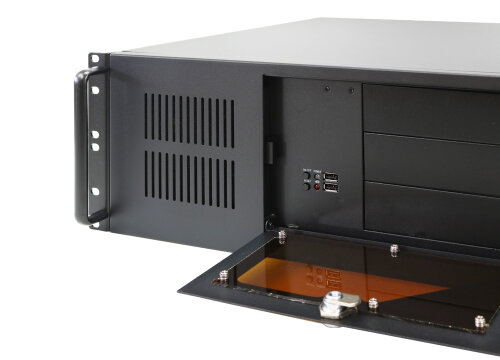 19-inch ATX rack-mount 4U server case - black