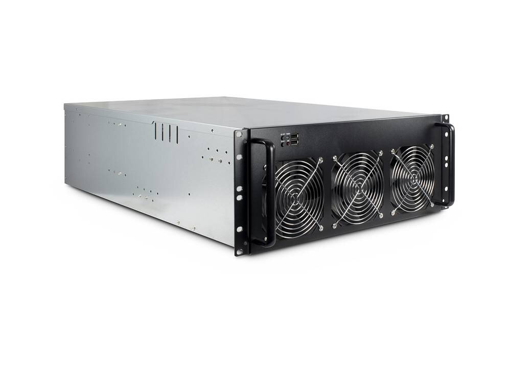 19" Mining Gehäuse 4HE / 4U - IPC 4U-4W2 - ATX - 68,8cm tief