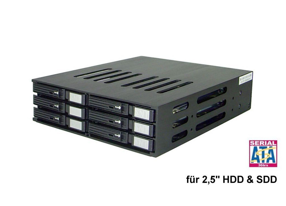 Mini Backplane ST-1060SATA for 6 x 2,5" SATA I+II HDD / SDD