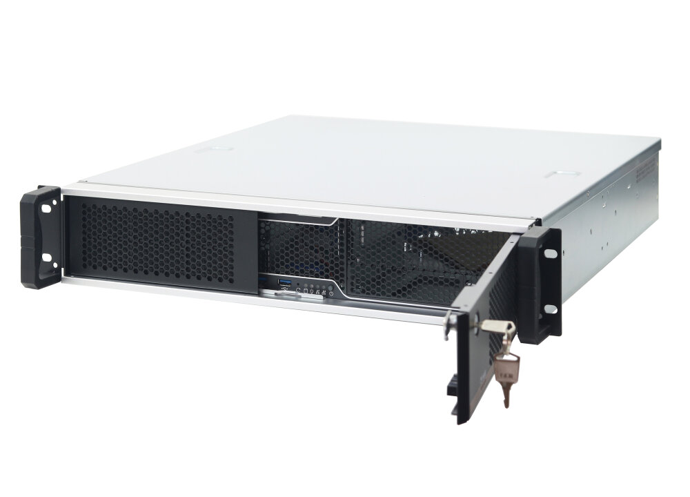 19-inch ATX rack-mount 2U server case - Chenbro RM24100-L2 - with fro