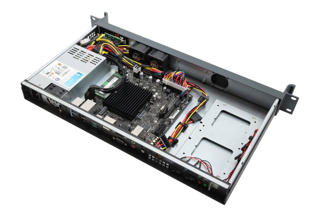 19" Mini Server 1HE kurz 'Emu A1-N100 Silent' - Quad-Core intel N100,
