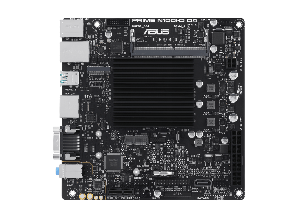 19" Mini Server 1HE kurz 'Emu A1-N100 Silent' - Quad-Core intel N100,