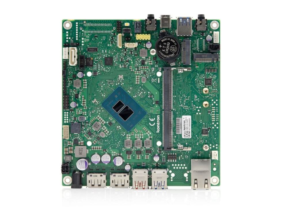 19" Mini IPC System 1HE ultrakurz 'Emu X1-N100 Fanless' - Quad-Core i