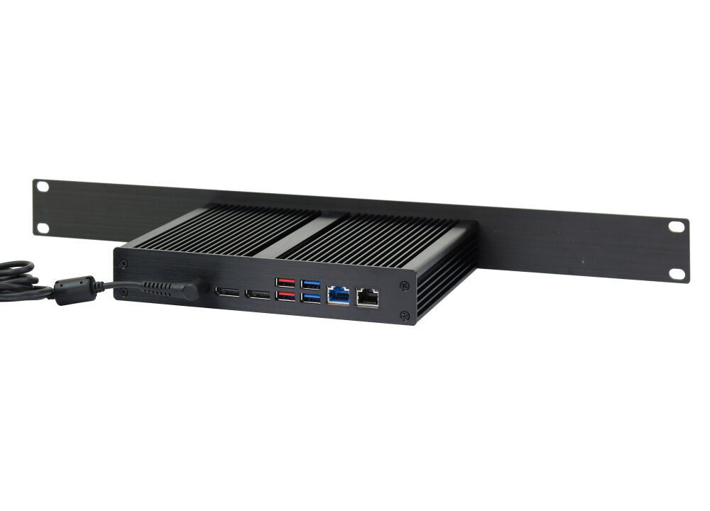 19" Mini IPC System 1HE ultrakurz 'Emu X2-N200 Fanless' - Quad-Core i