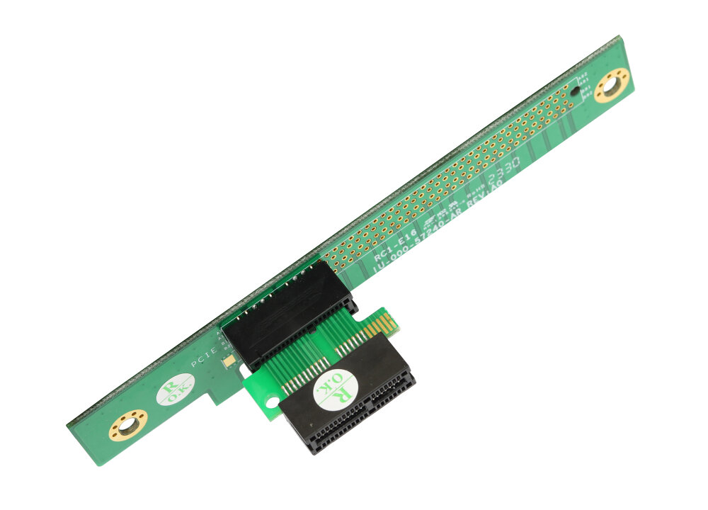 Set: Riser Karte PCI Express x1 PCIe mit Extender - 1HE